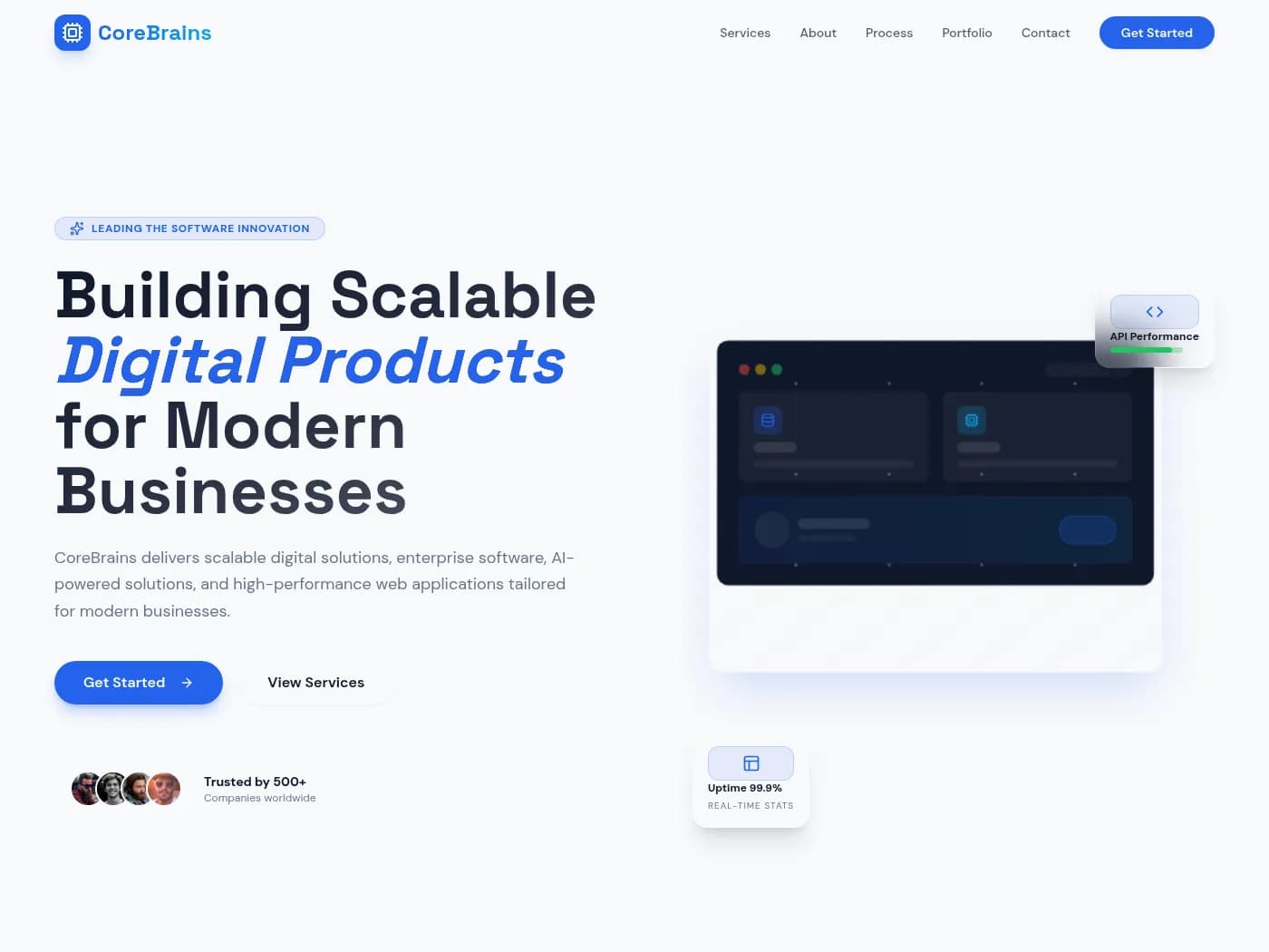 CoreBrains Startup Website