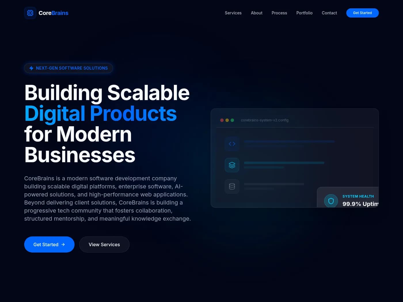 CoreBrains Tech Website