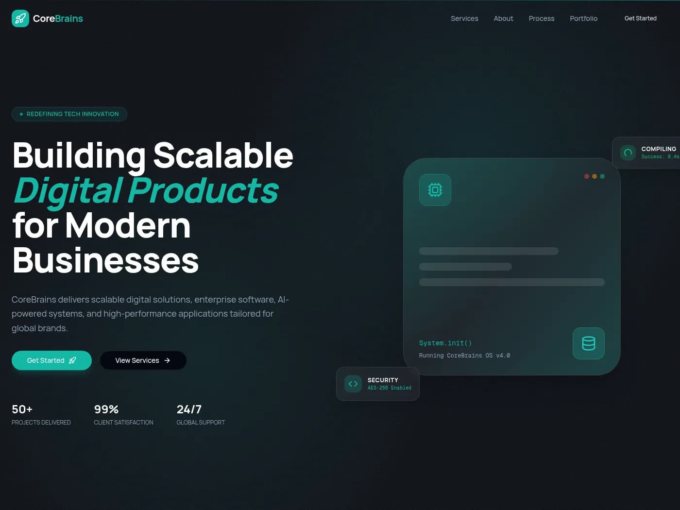 CoreBrains Tech Website