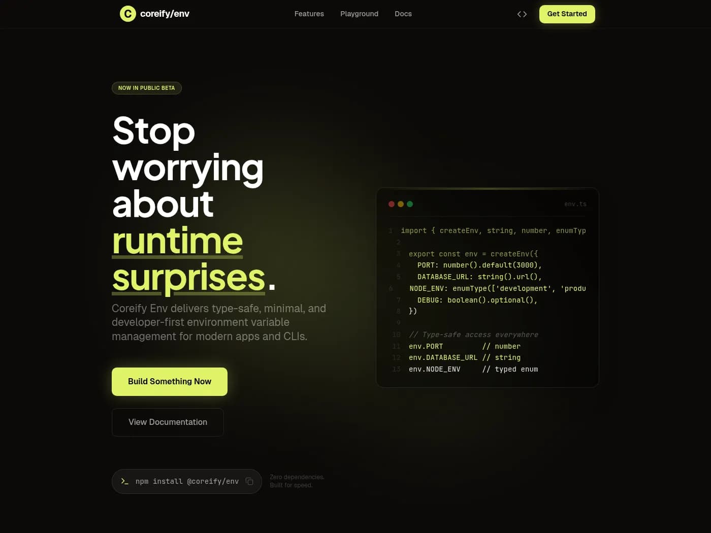 Coreify Env