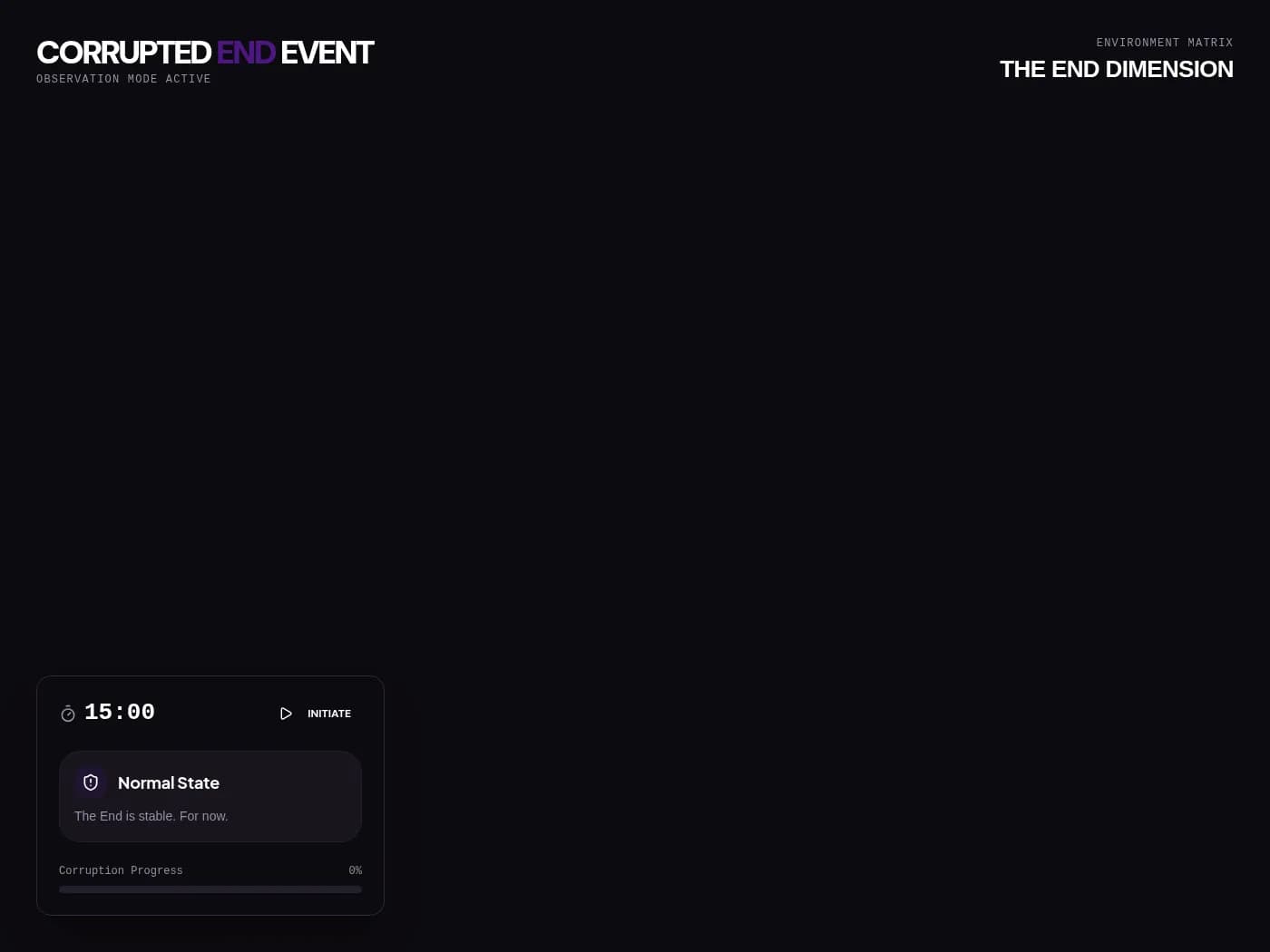 Corrupted End Event