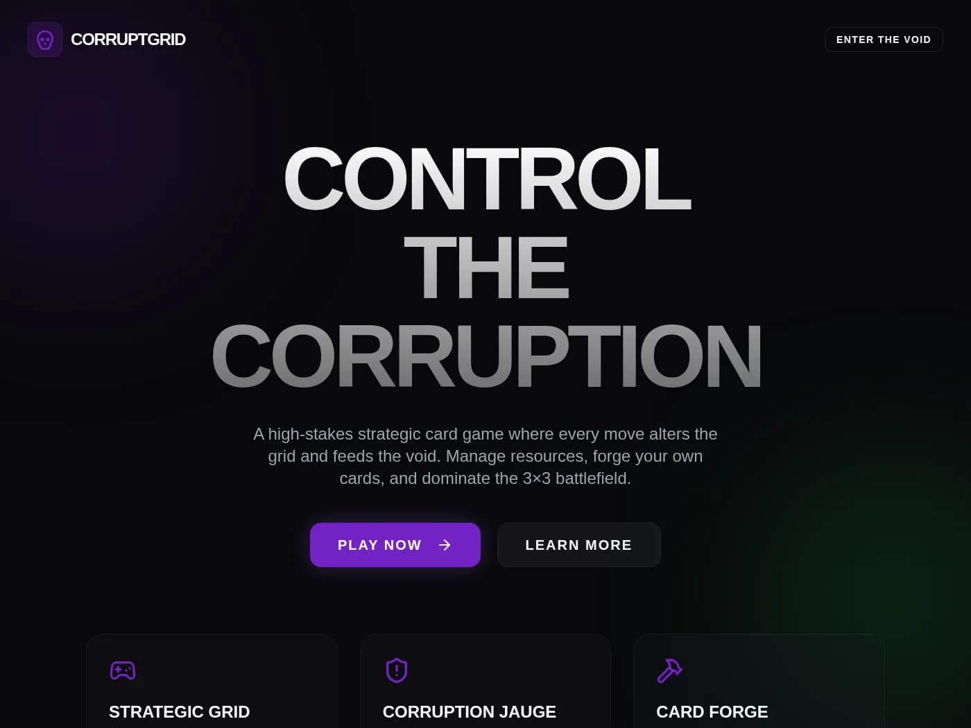 CorruptGrid: Strategic Card Game
