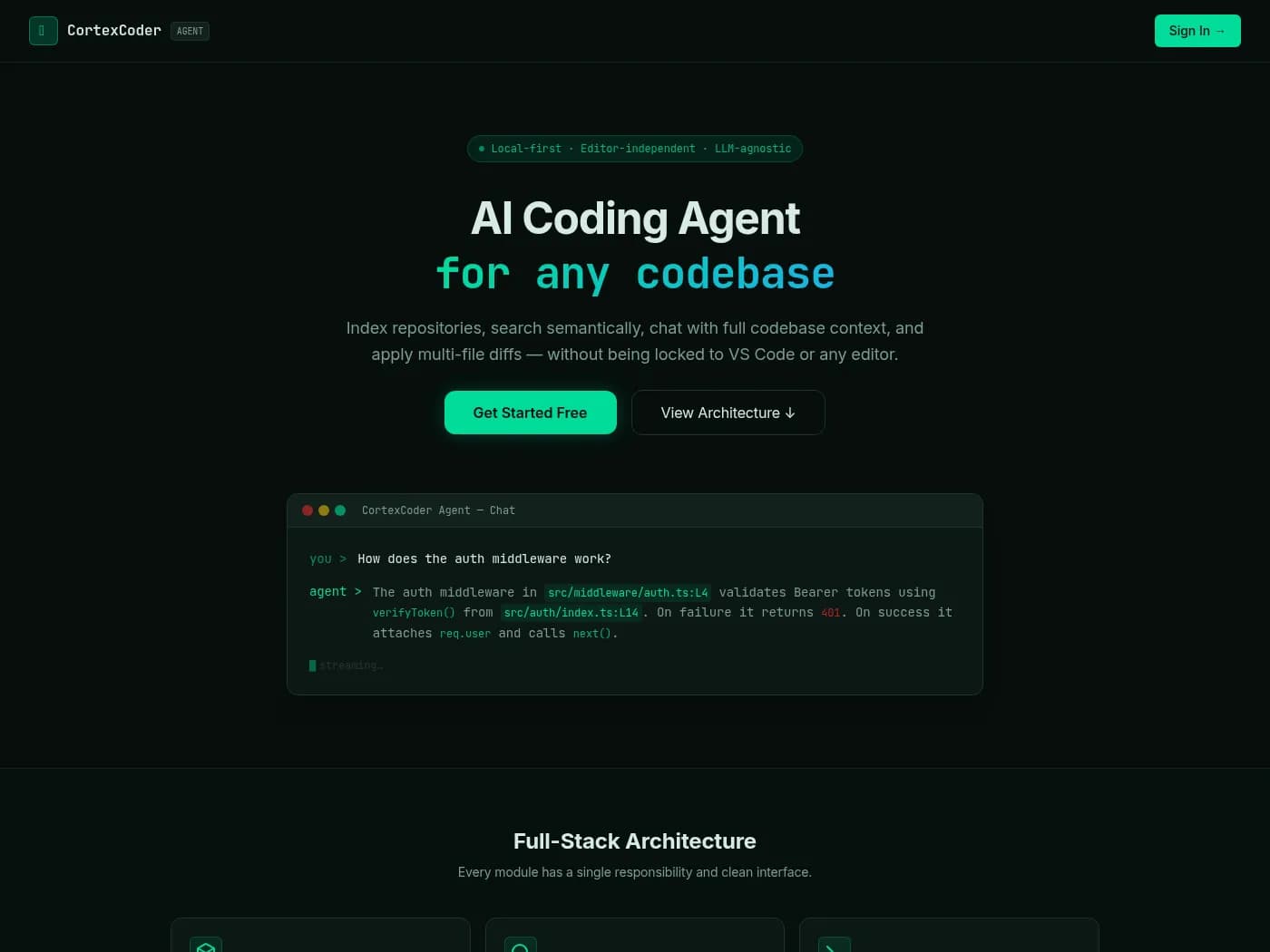 CortexCoder Agent