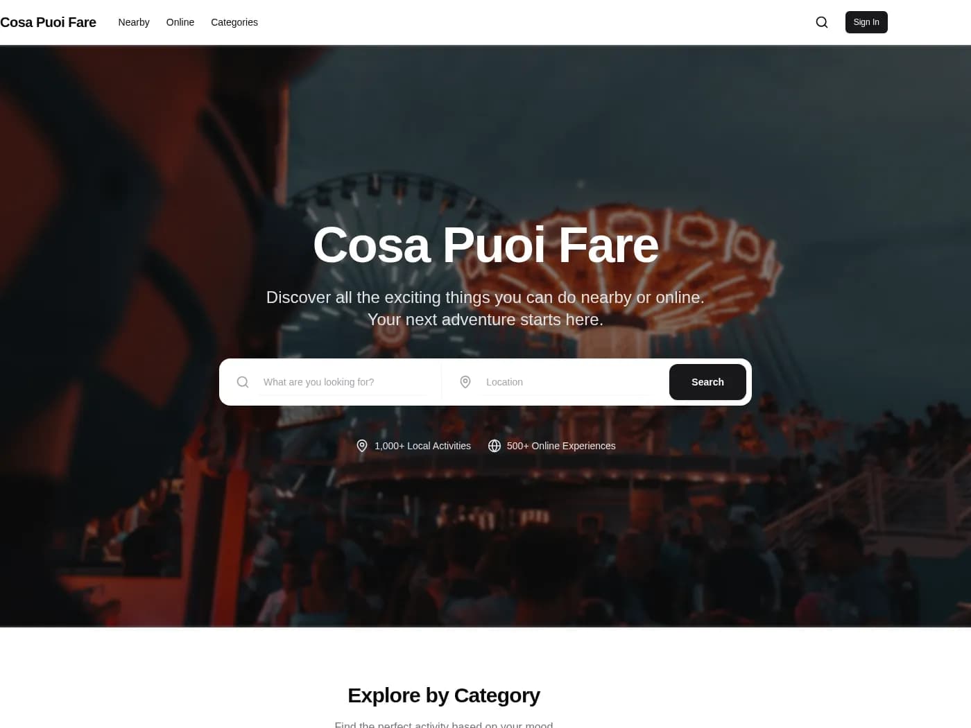 Cosa Puoi Fare
