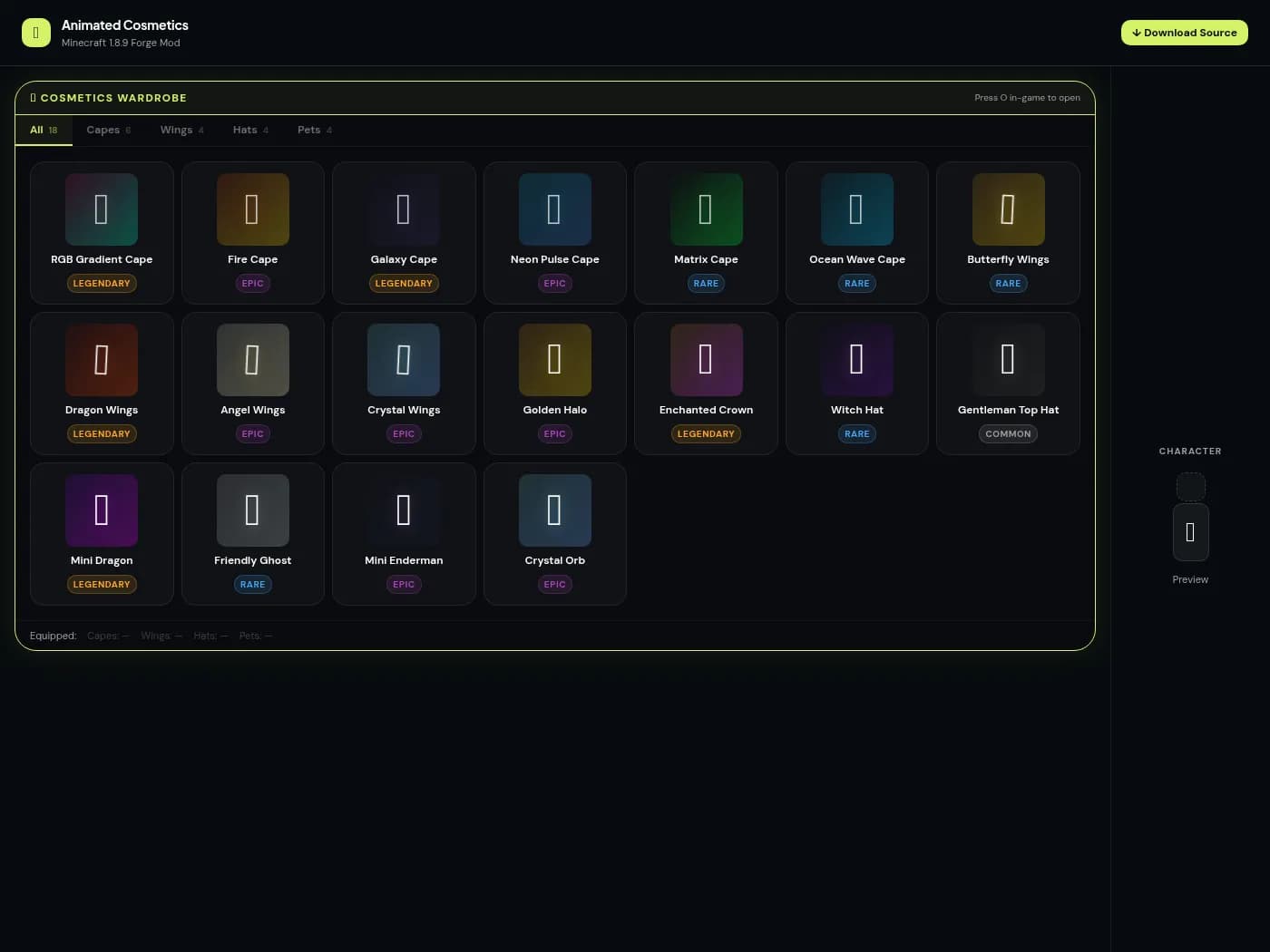 Animated Cosmetics Mod