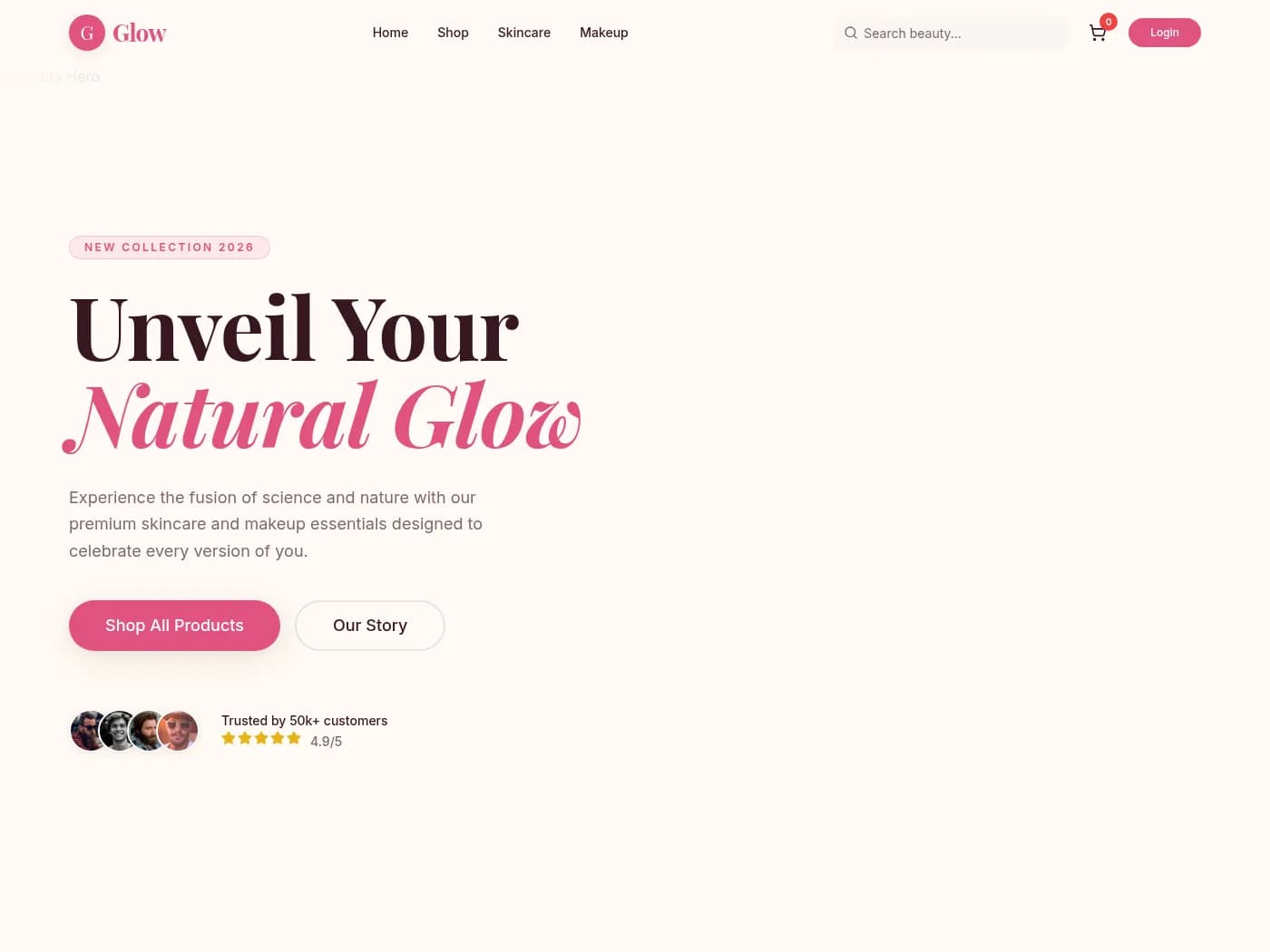 Glow Cosmetics Site