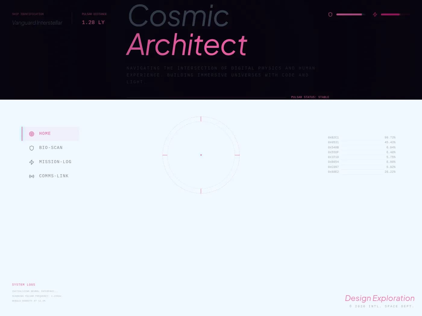 Cosmic Portfolio 3D