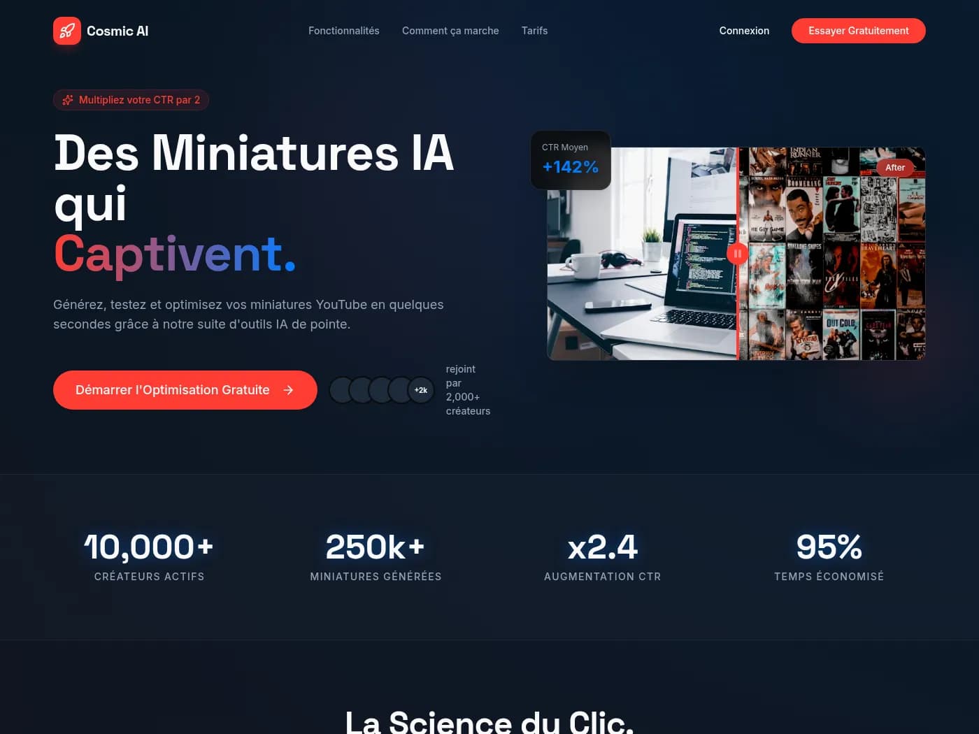Cosmic Thumbnail AI SaaS