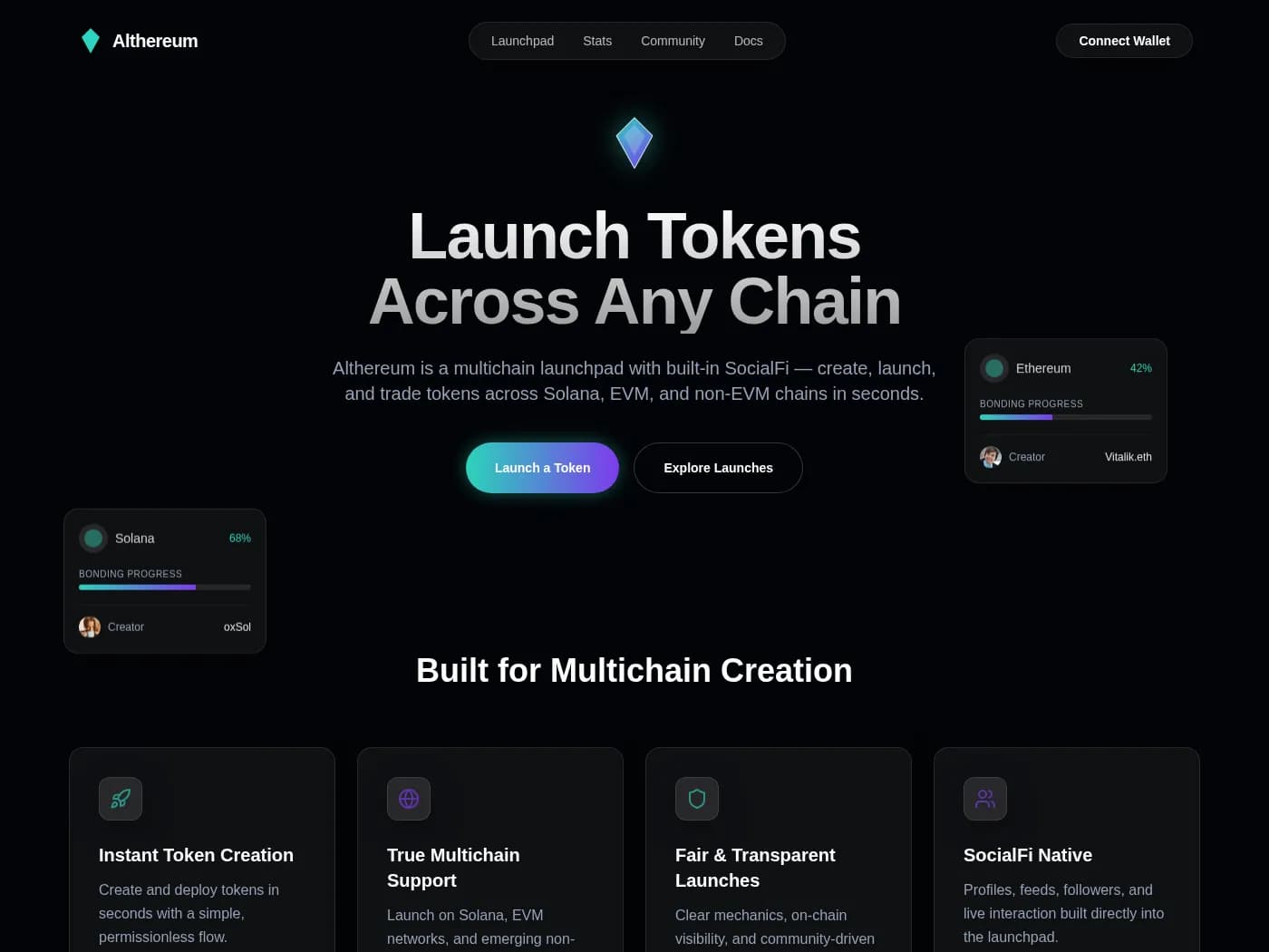 CosmicChain Landing