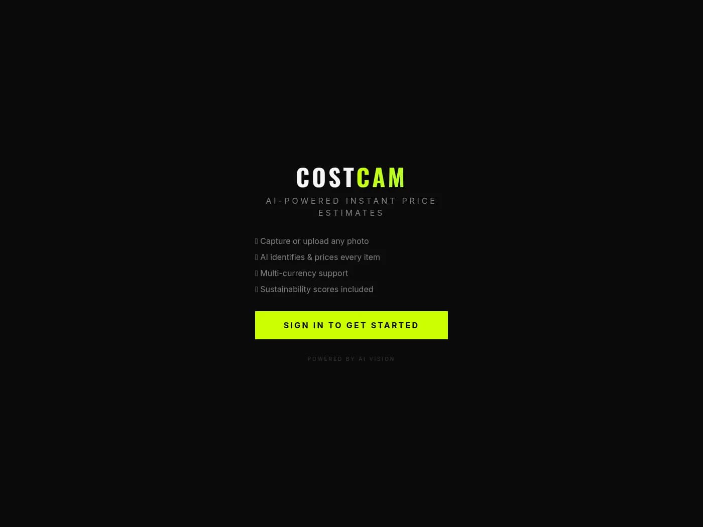 CostCam AI