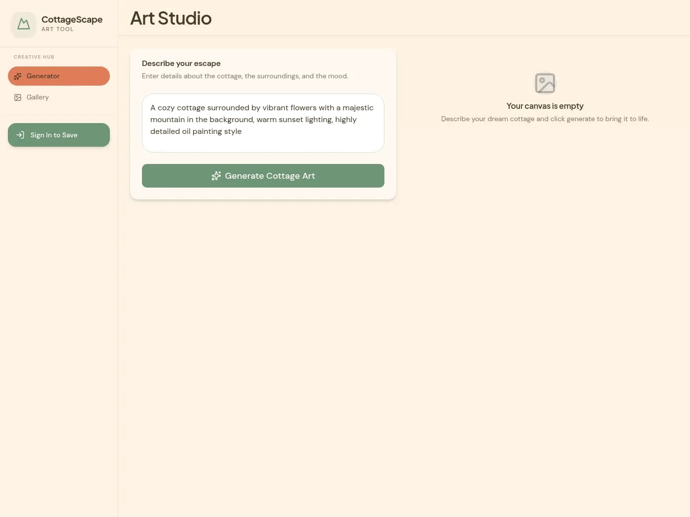CottageScape Art Tool