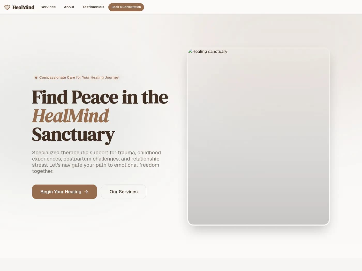 HealMind Counselling Site