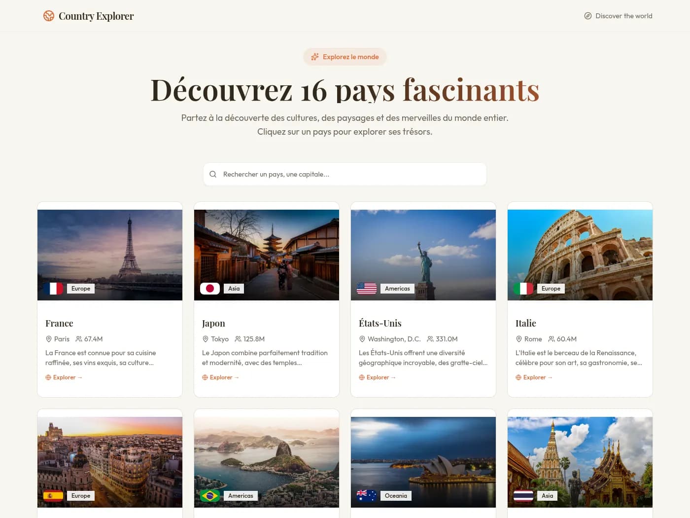 Country Explorer App
