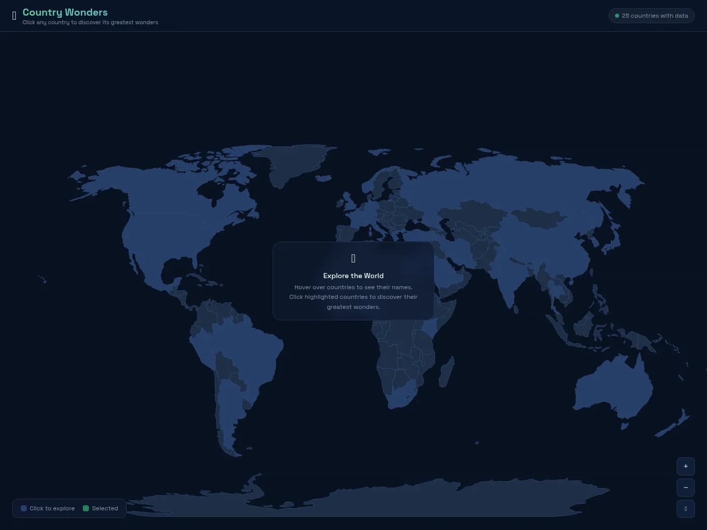 Country Wonders Map