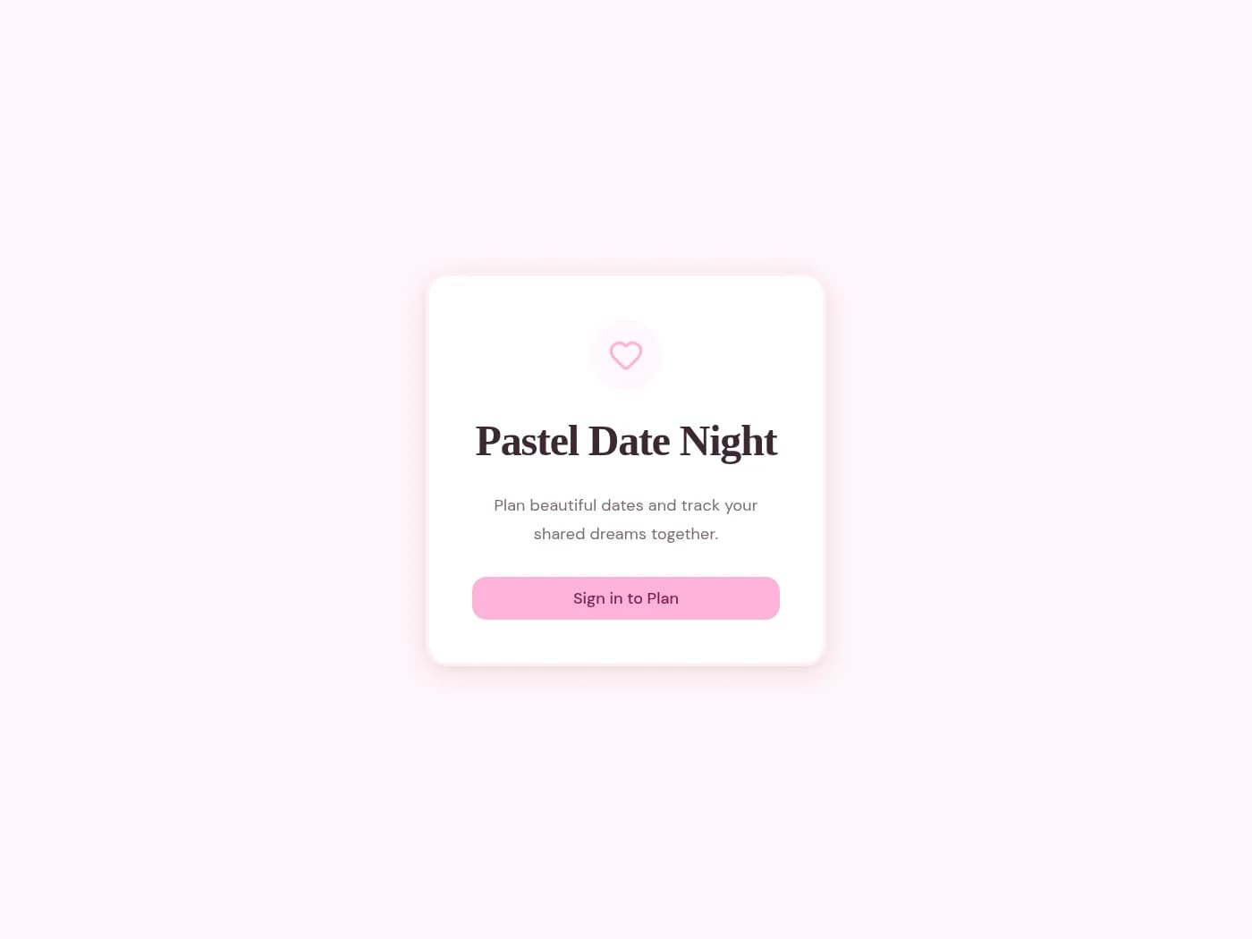 Pastel Date Night Planner