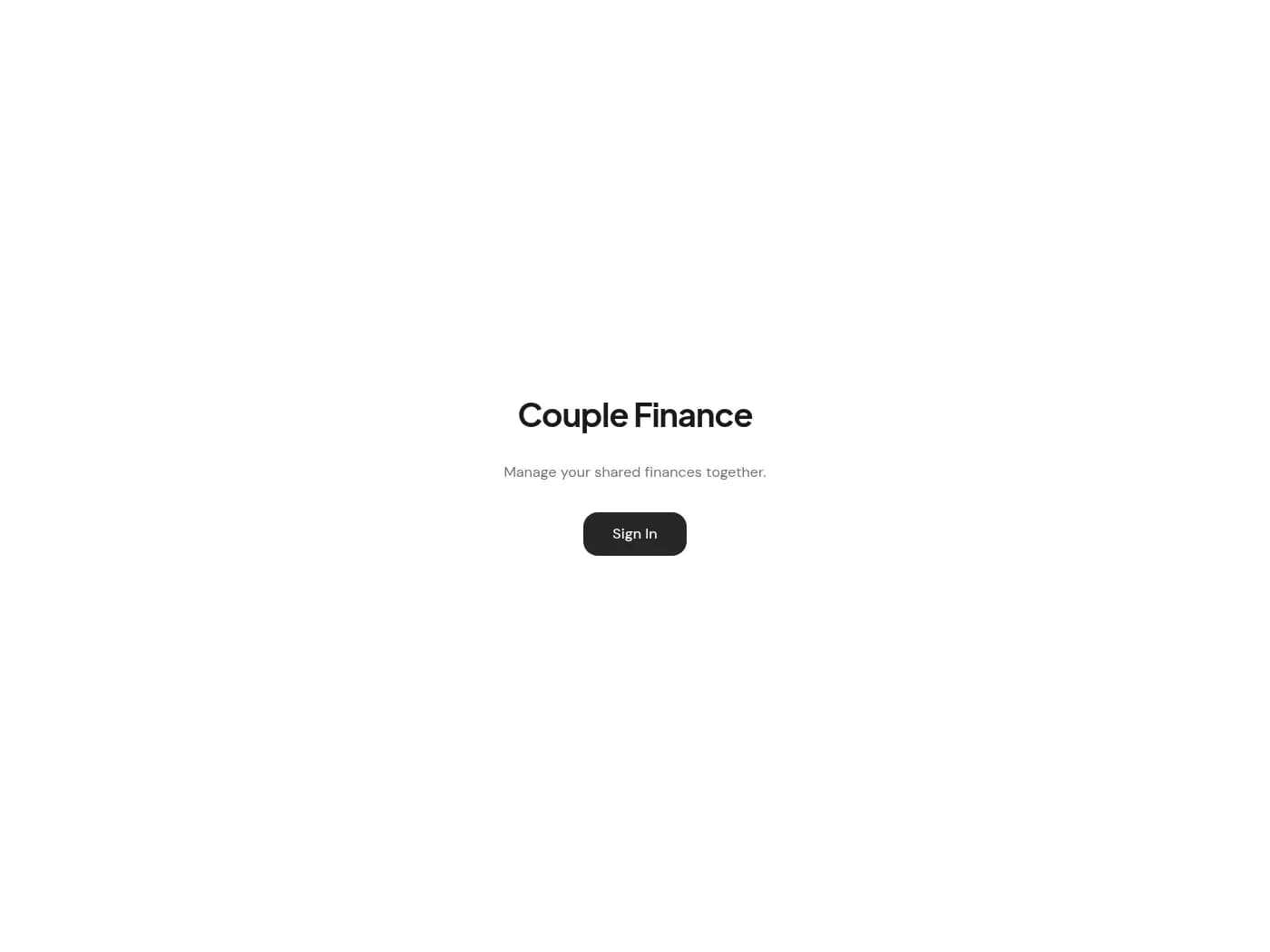 Couple Finance Hub