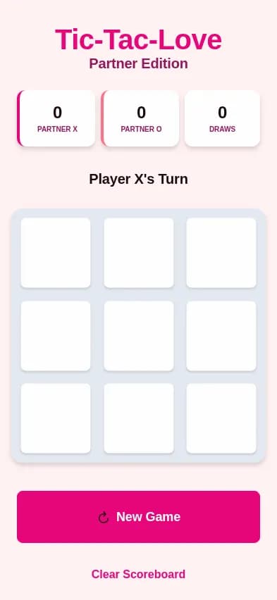 Couple Tic Tac Toe
