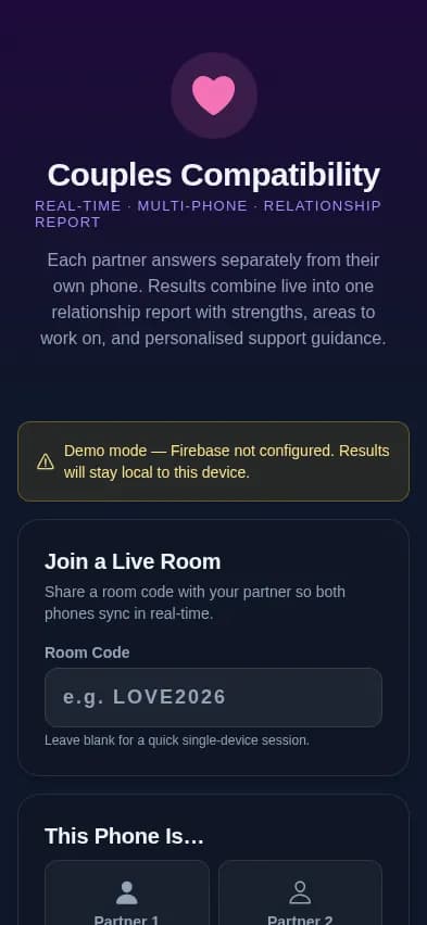 Couples Compatibility Live