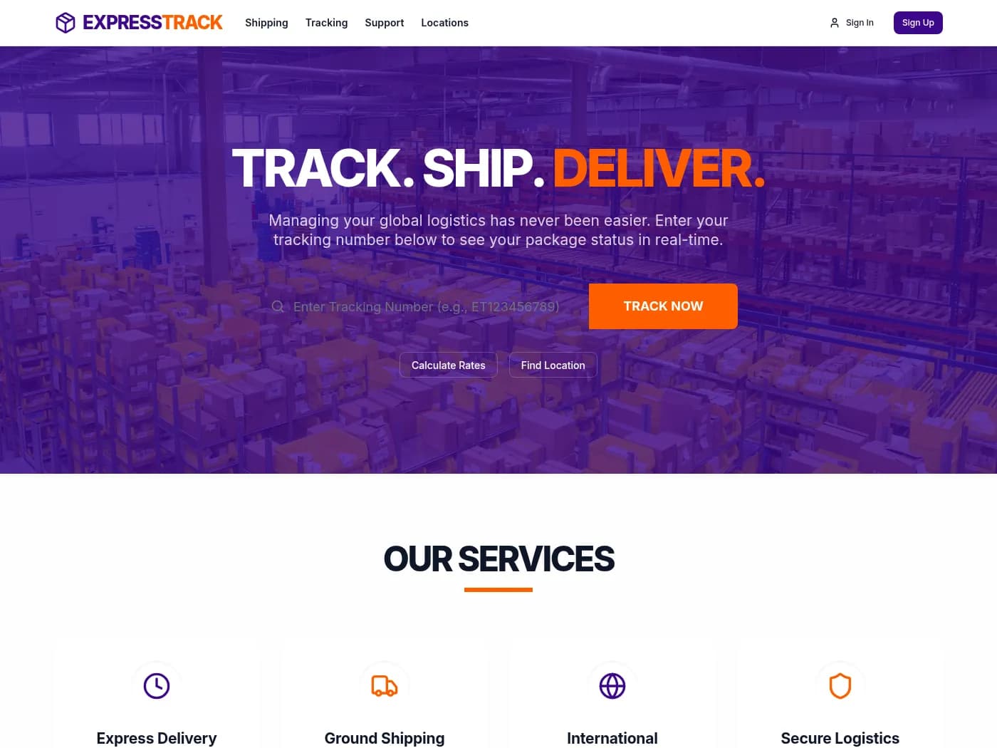 ExpressTrack Website