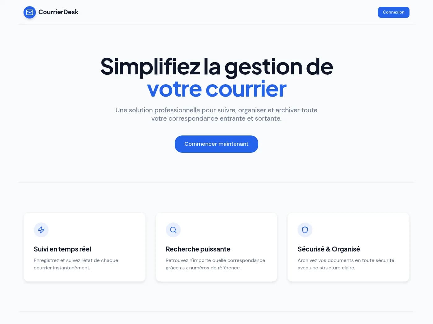 CourrierDesk Manager