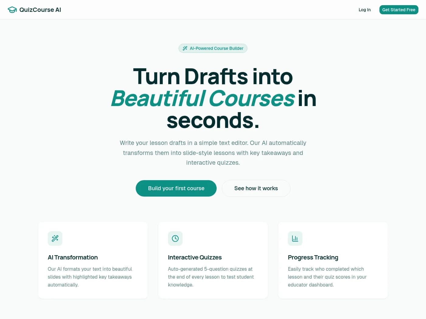 QuizCourse AI Builder