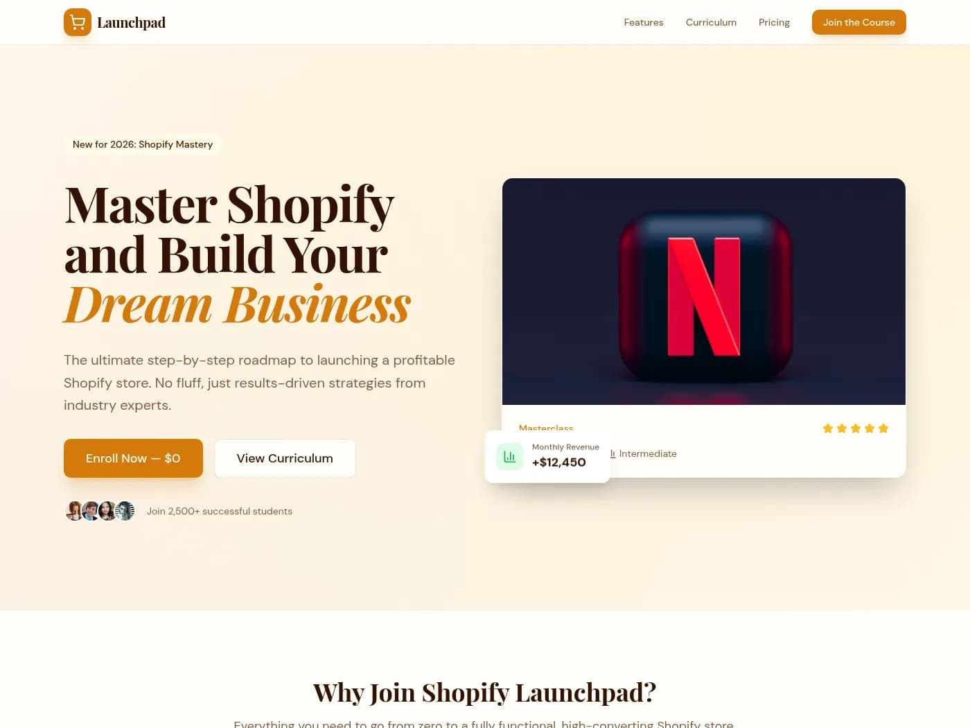 Shopify Course Launchpad