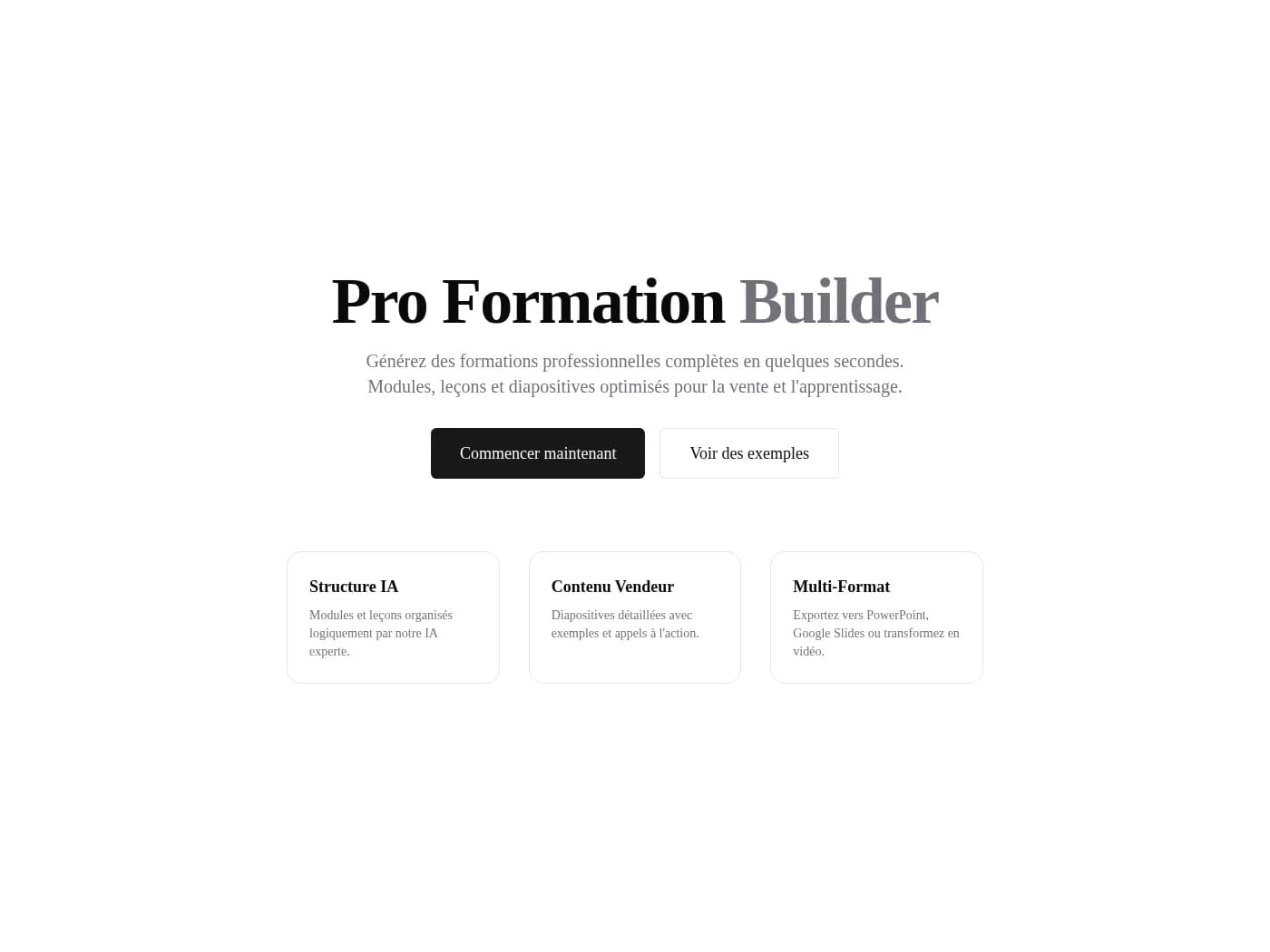 Pro Formation Builder