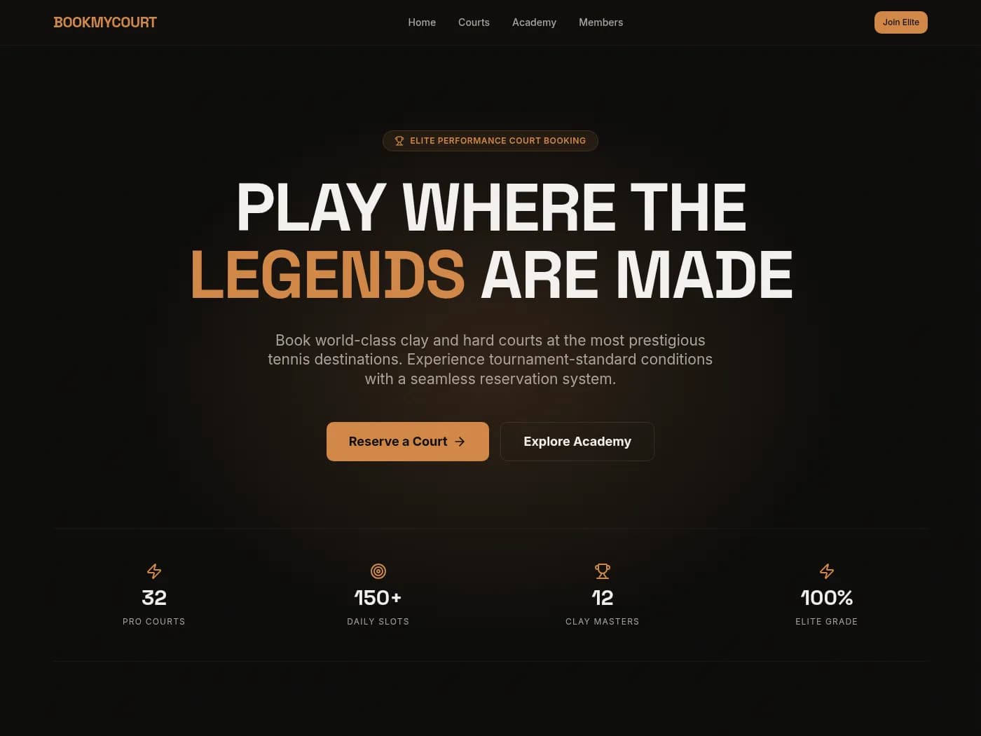 BookMyCourt Web App