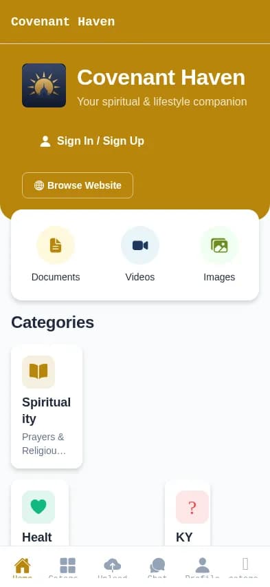 Covenant Haven App