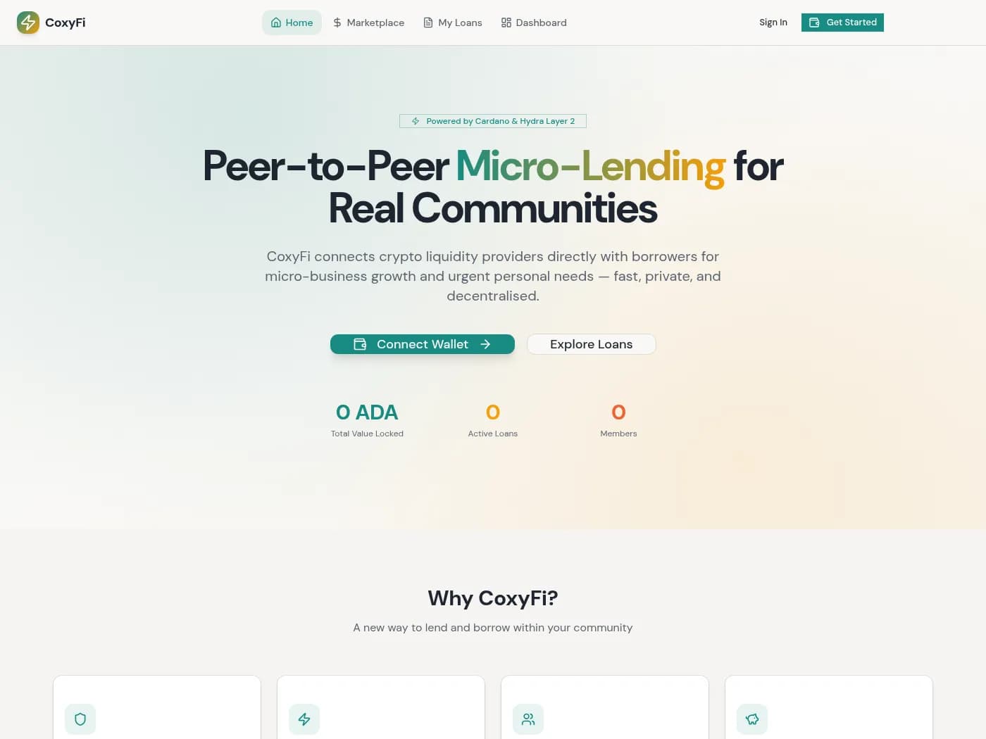 Coxy Fi RealFi Platform