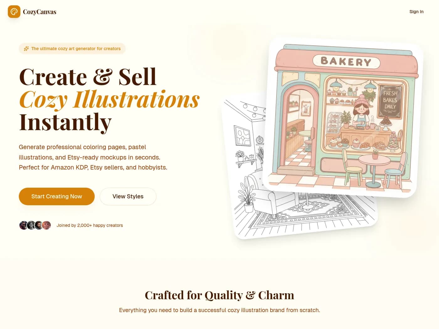 CozyCanvas Art Generator