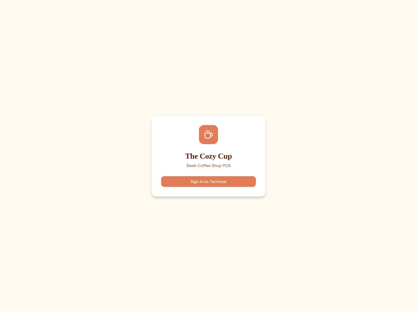 The Cozy Cup POS