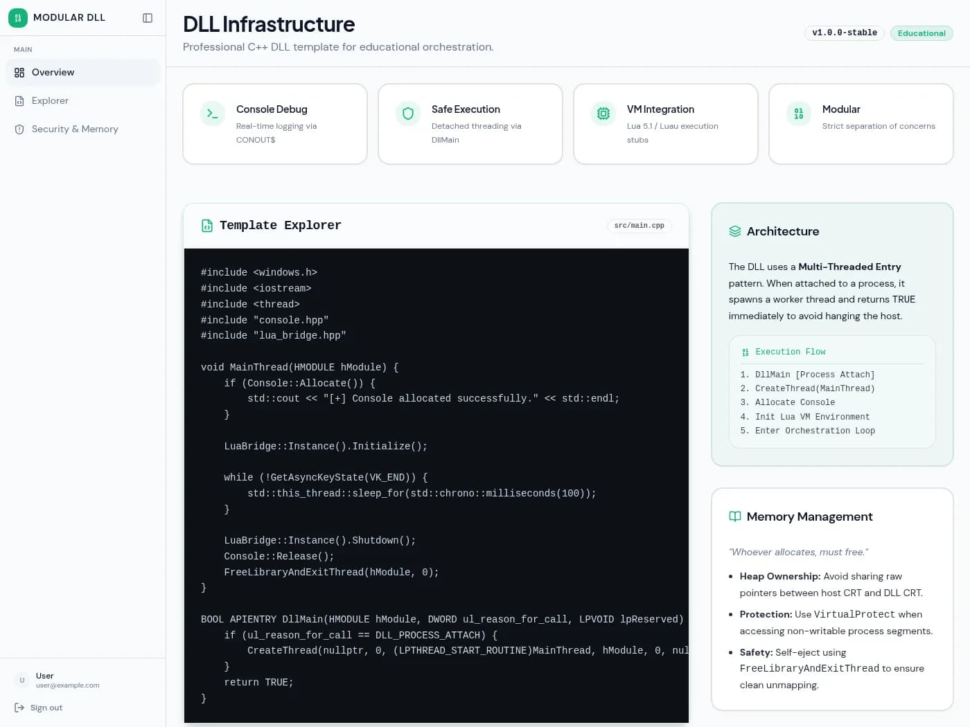 Modular C++ DLL Template