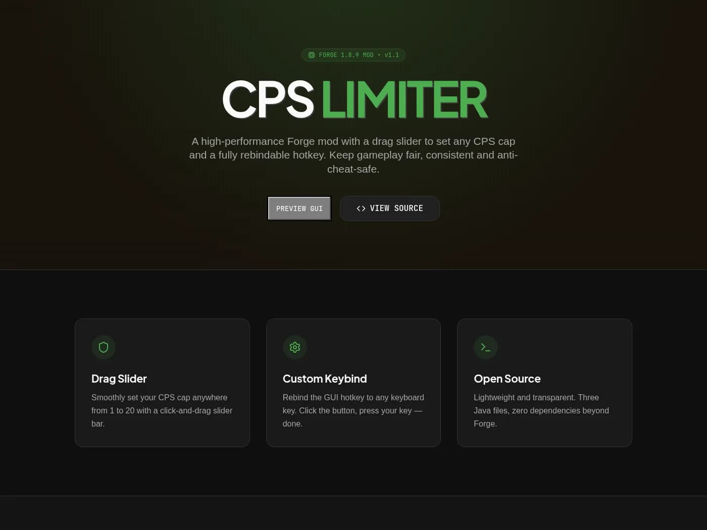 CPS Limiter Mod GUI