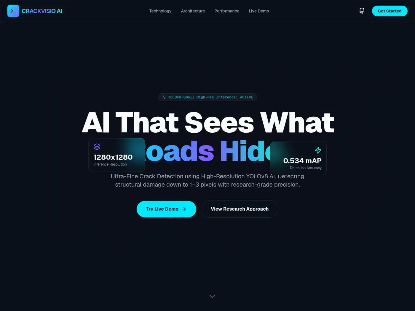 CrackVision AI Website