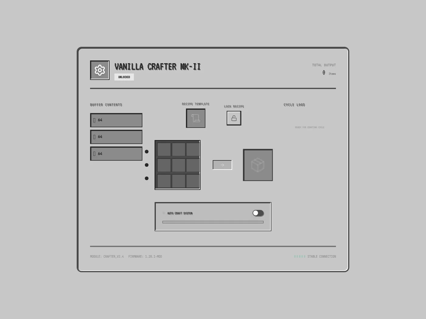 Vanilla Crafter UI