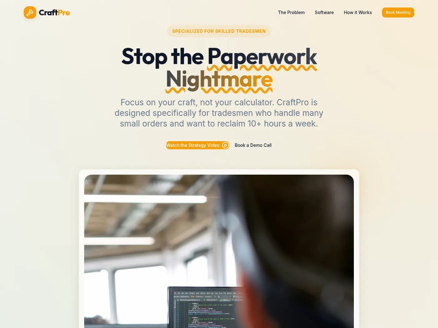 CraftPro Landing Page