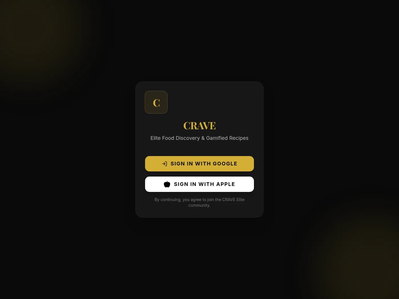CRAVE Elite Food Hub