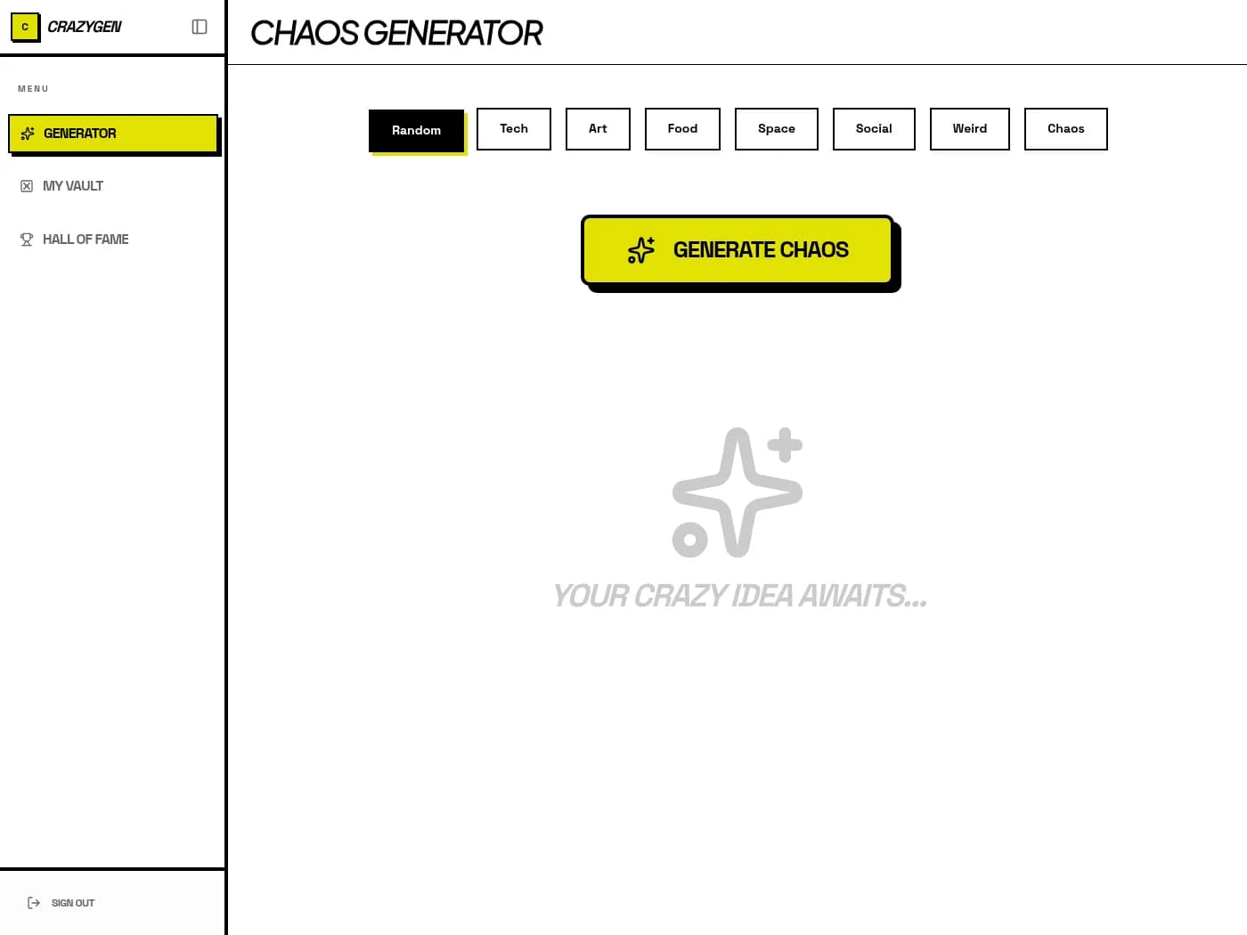Crazy Idea Generator