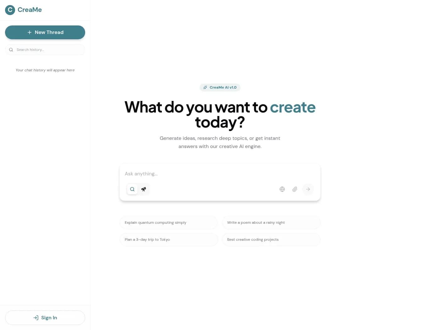 CreaMe AI Assistant