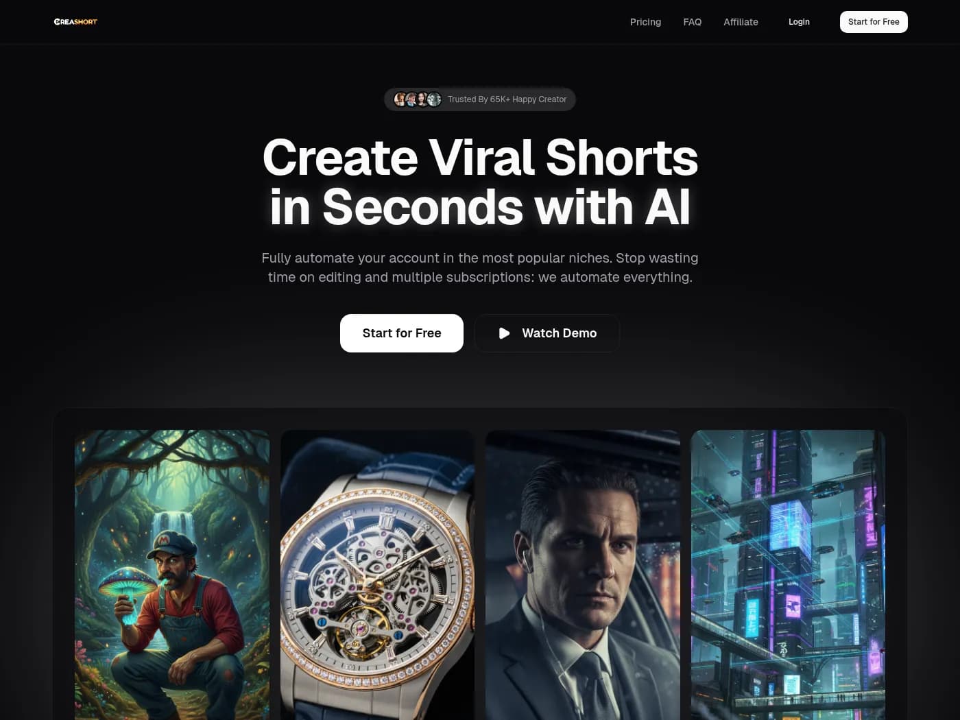Creashort Web Clone