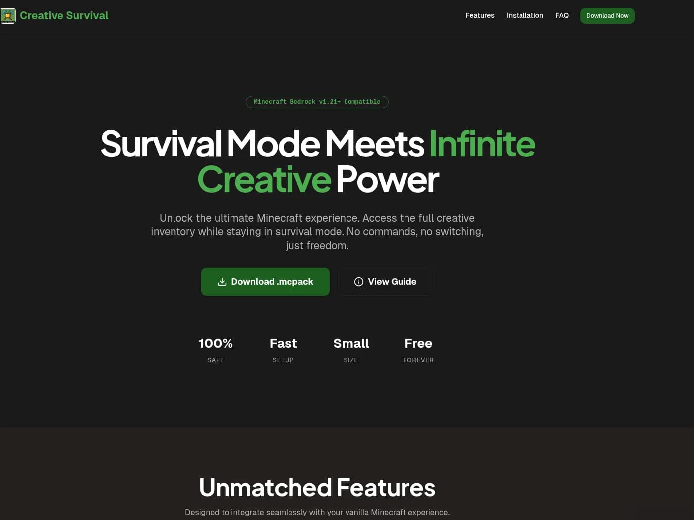 Creative Survival Mod