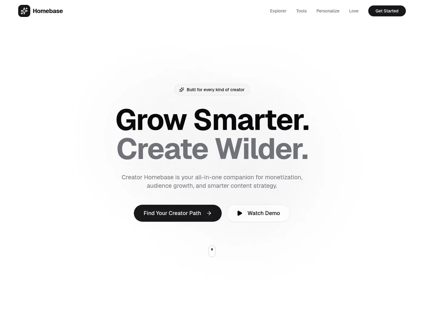Creator Homebase
