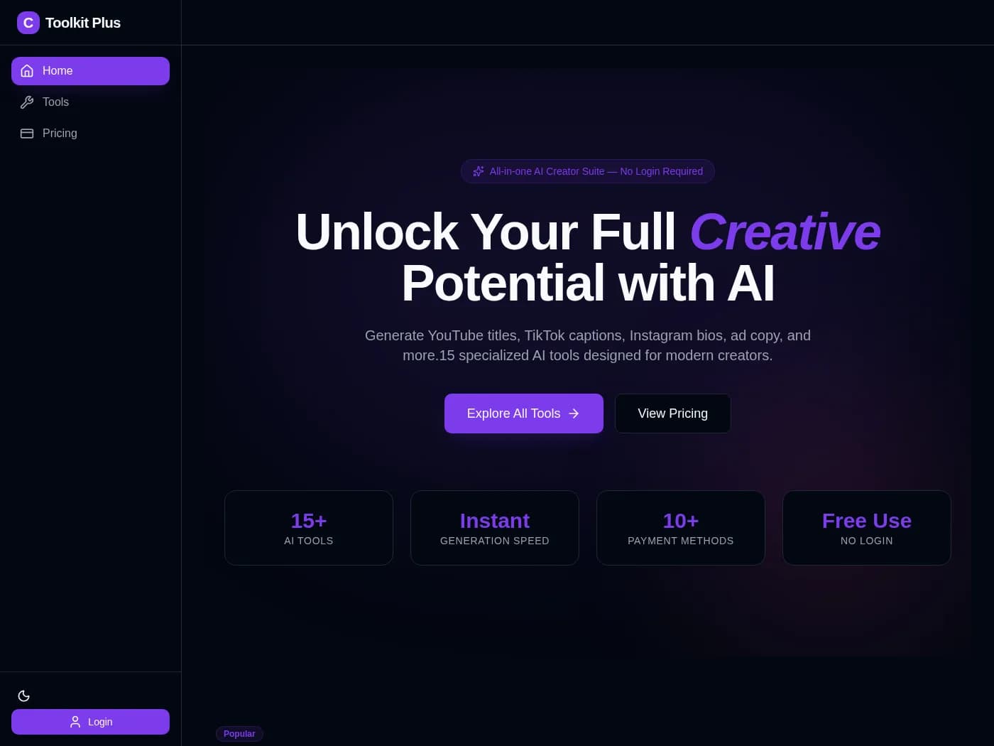 Creator Toolkit Plus