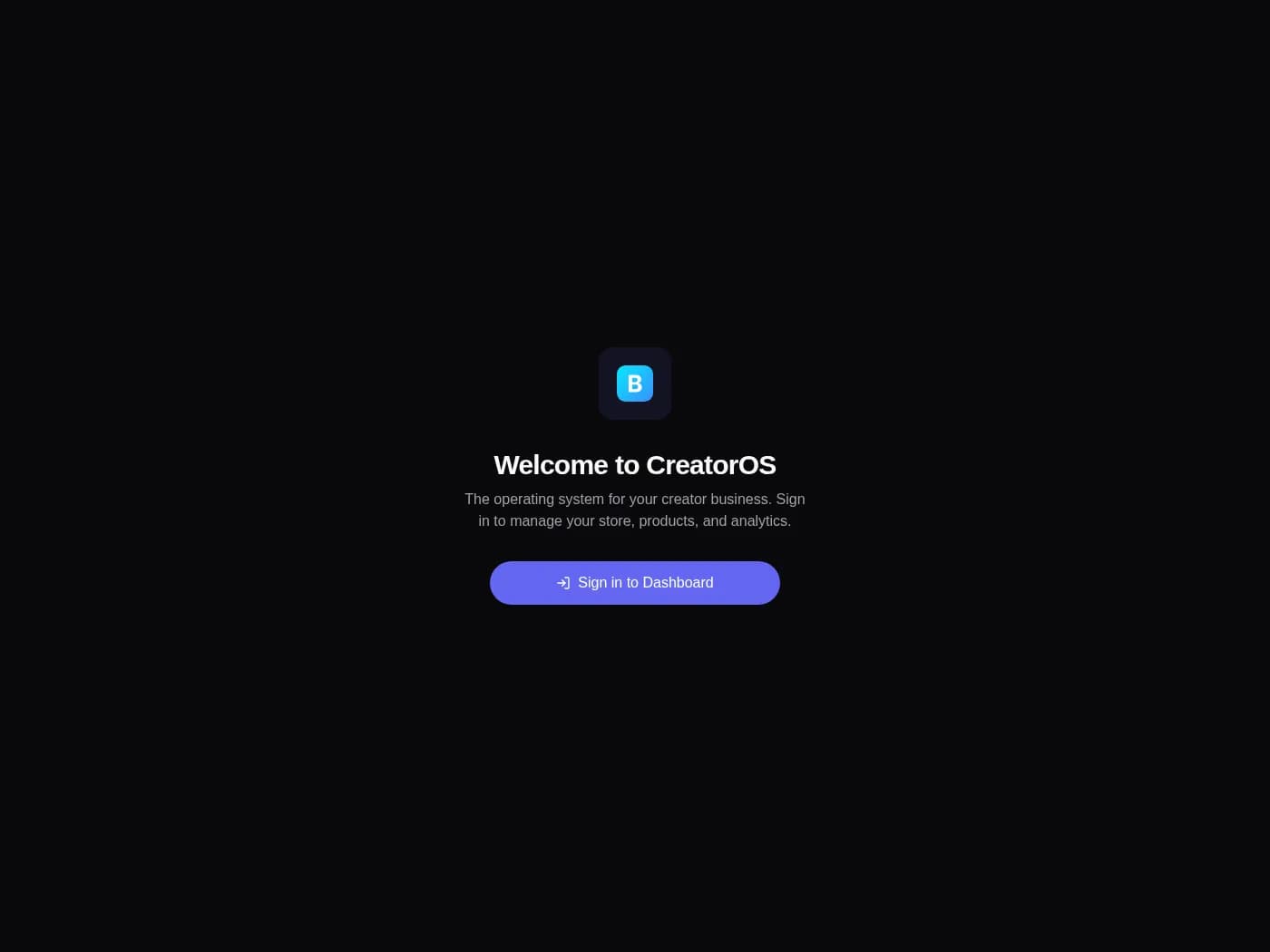 CreatorOS SaaS Platform
