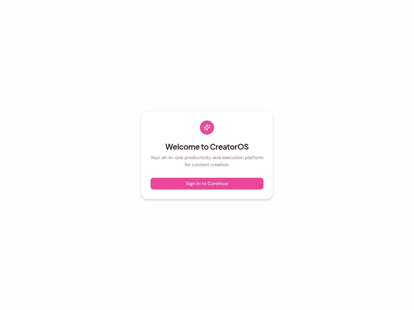 CreatorOS Productivity Hub