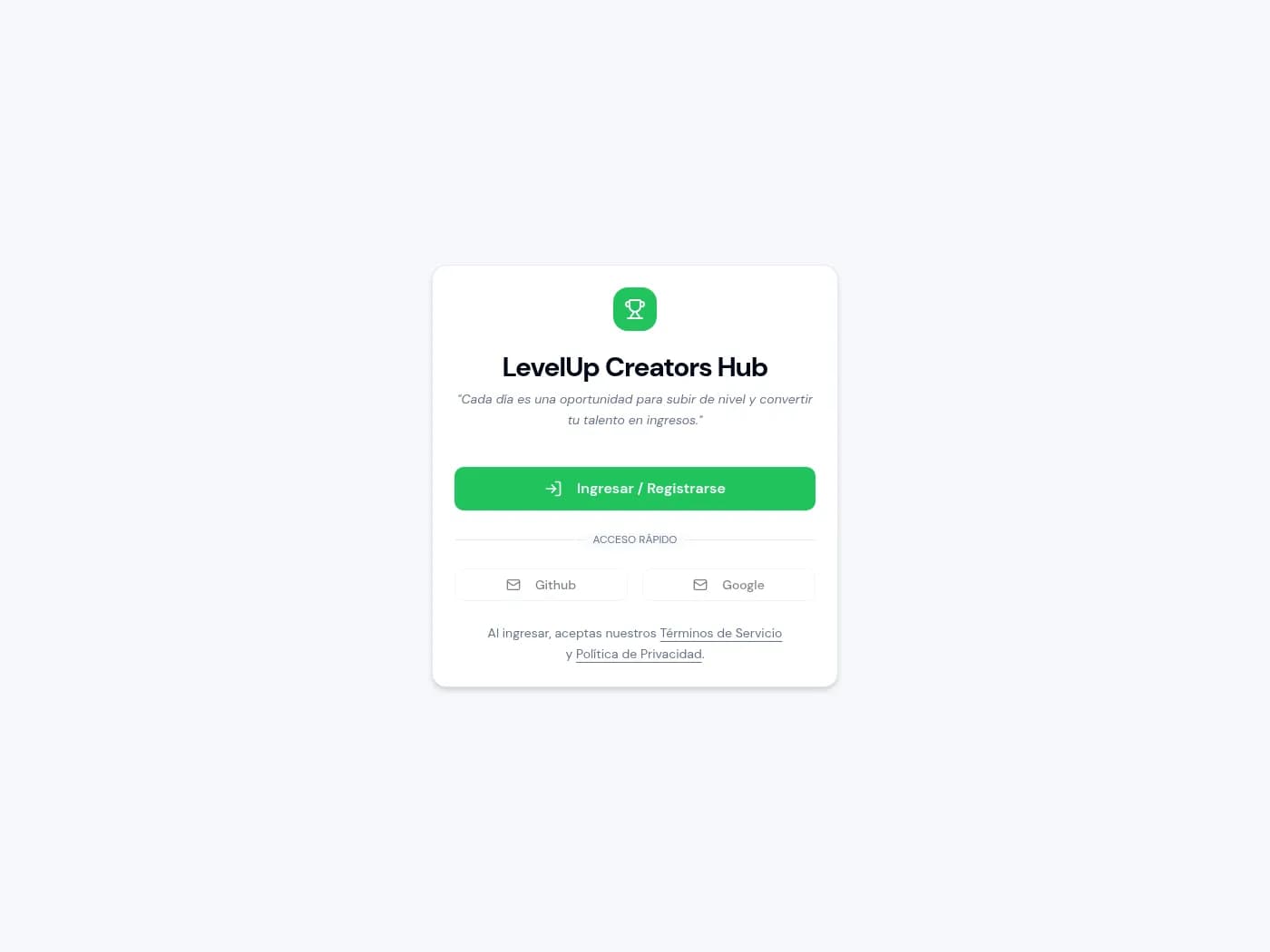LevelUp Creators Hub