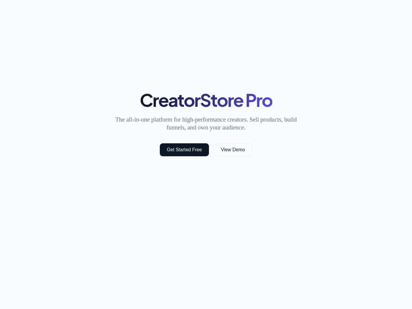 CreatorStore Pro