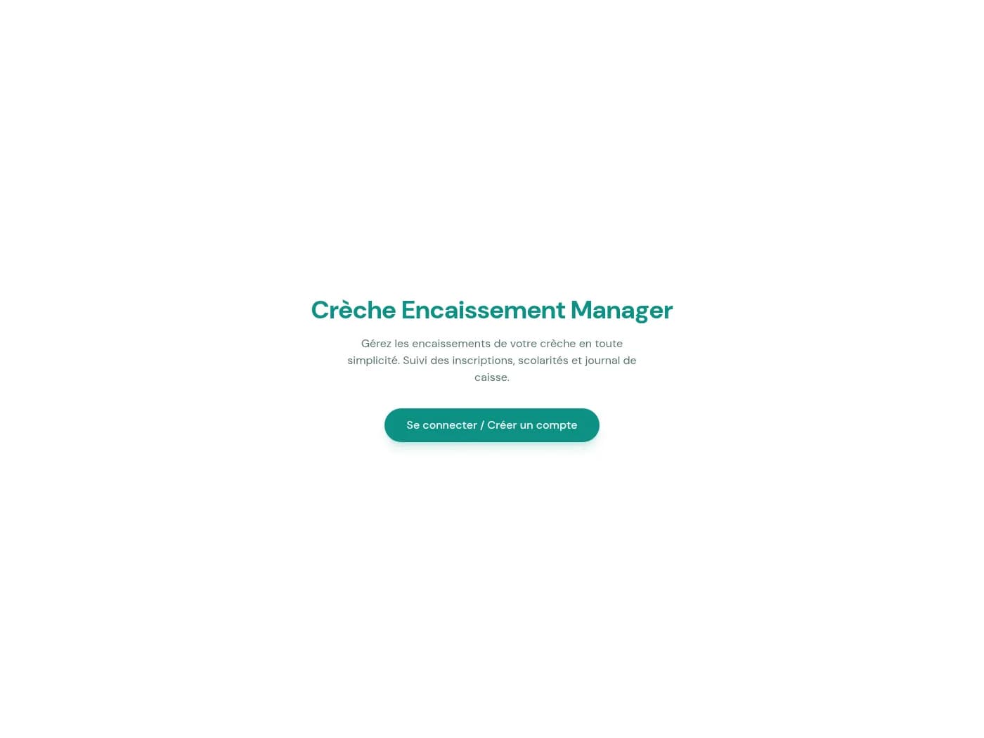 Crèche Encaissement Manager