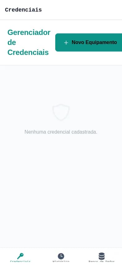 Gerenciamento de Credenciais